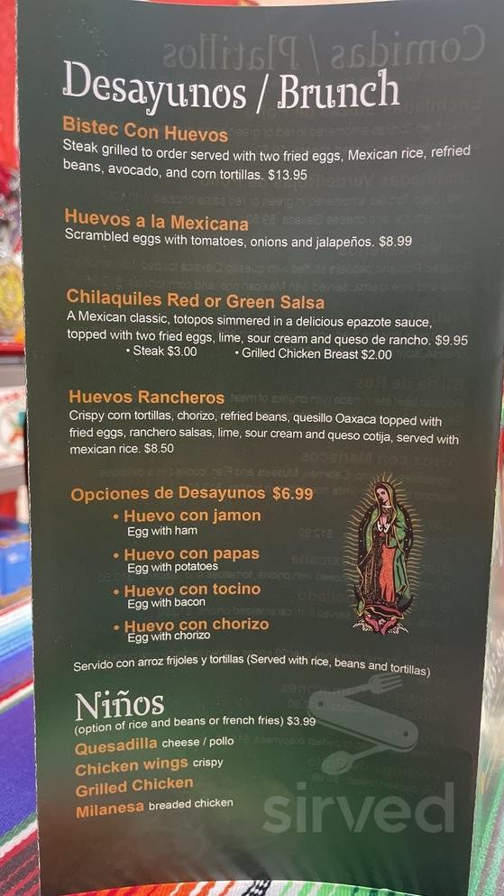 Menu for Chilangos Mexican Grill in Plantation, FL | Sirved