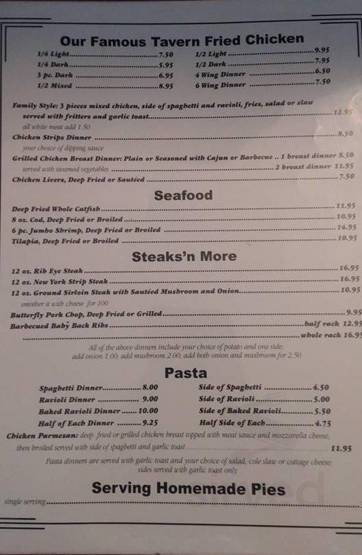 Alexander Park Tavern menus in Princeton, Illinois, United States
