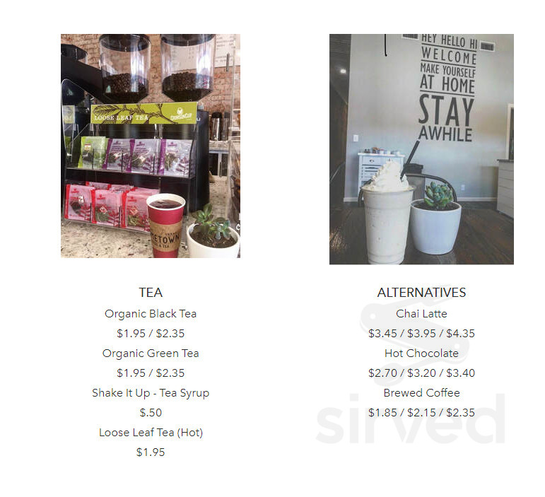 Menu - Olney TX's Hometown Coffee and Tea | Sirved