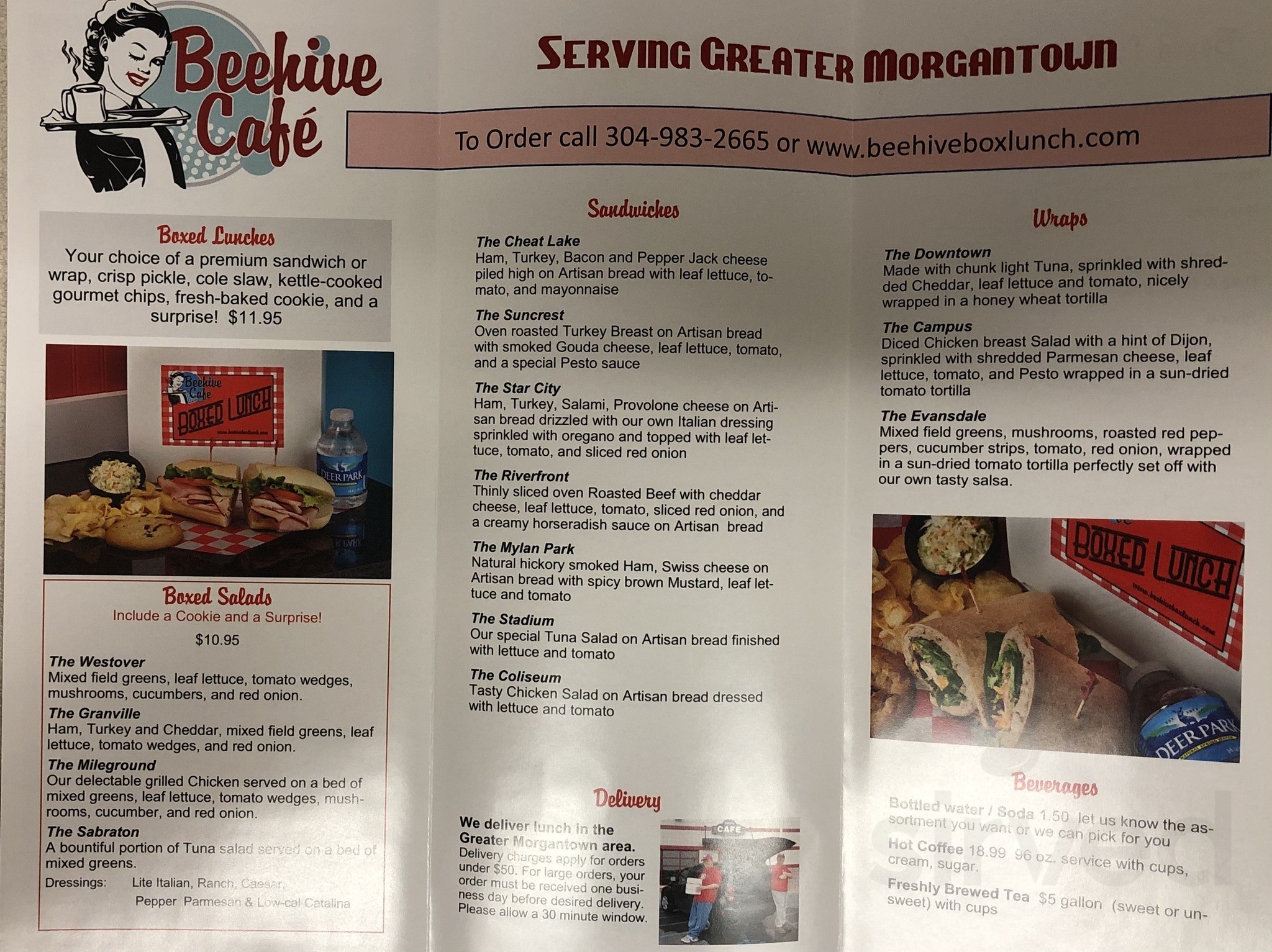 Menu for Beehive Café in Morgantown, WV | Sirved