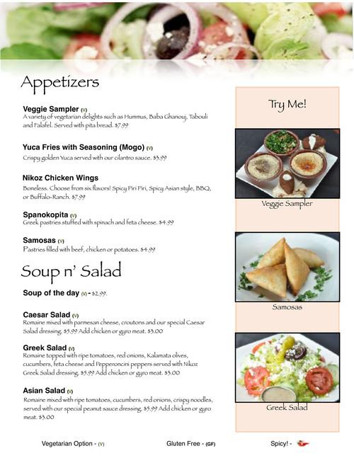 Nikoz Fusion Grill menu in Sugar Land, Texas, USA