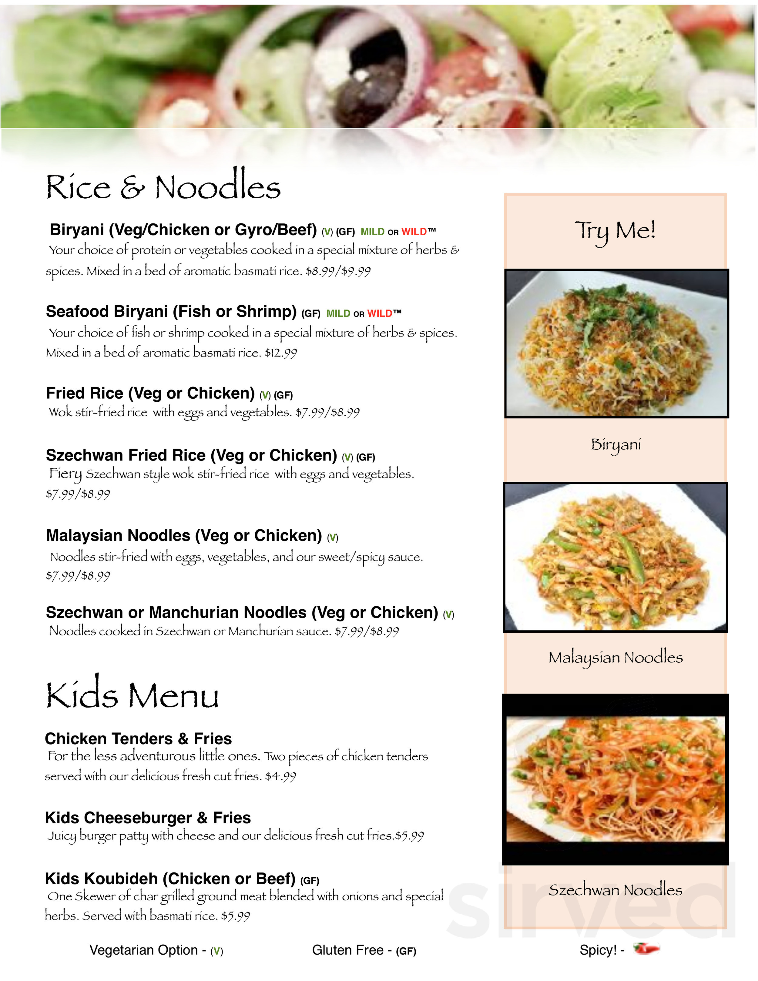 Nikoz Fusion Grill menu in Sugar Land, Texas, USA