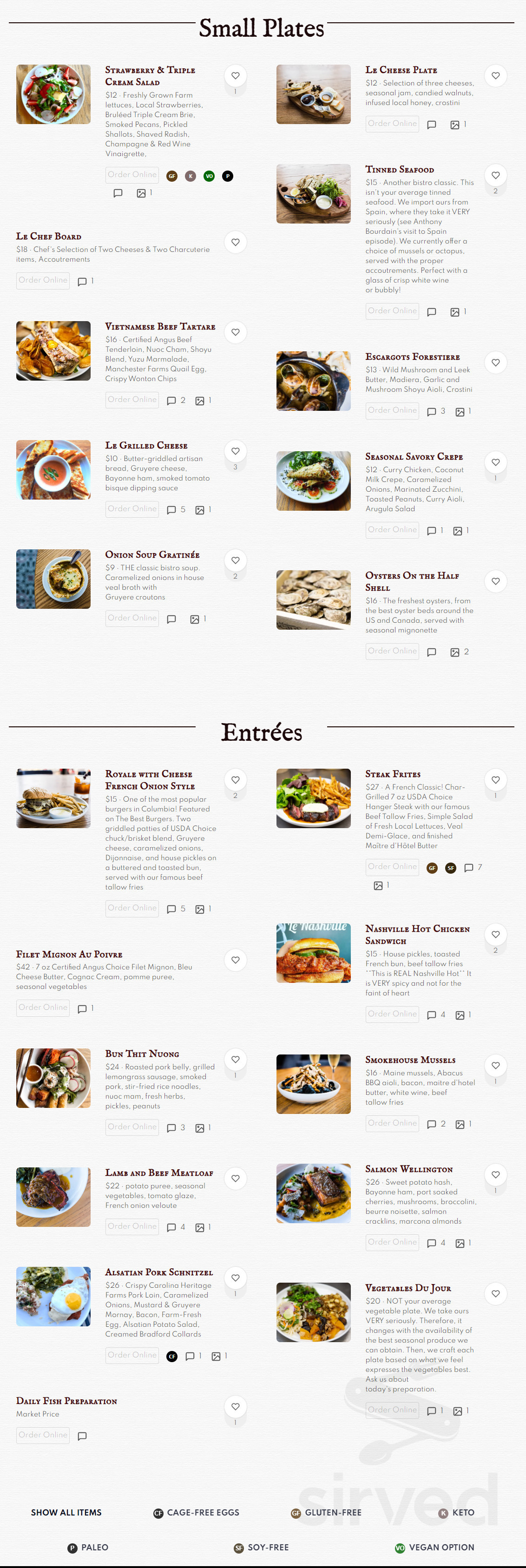 Menu for Black Rooster in West Columbia, SC | Sirved