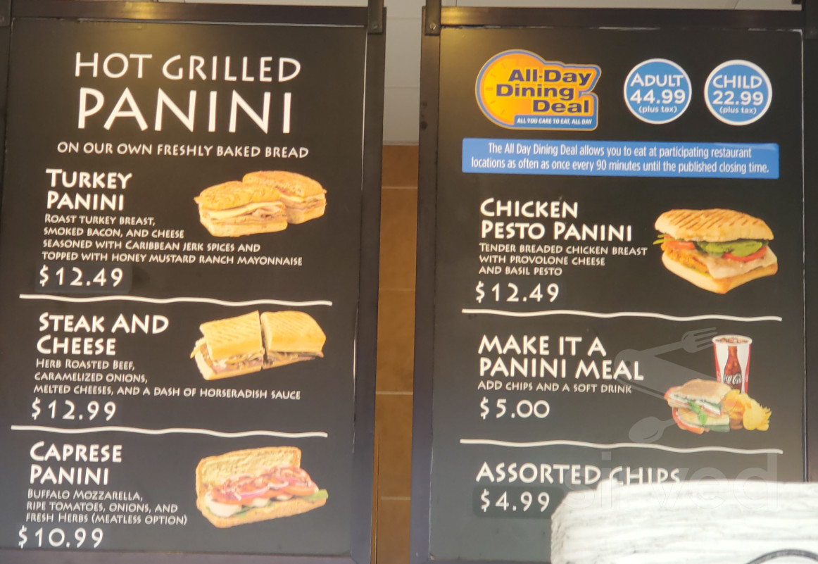 Menu for Panini Shore Café in Orlando, FL | Sirved
