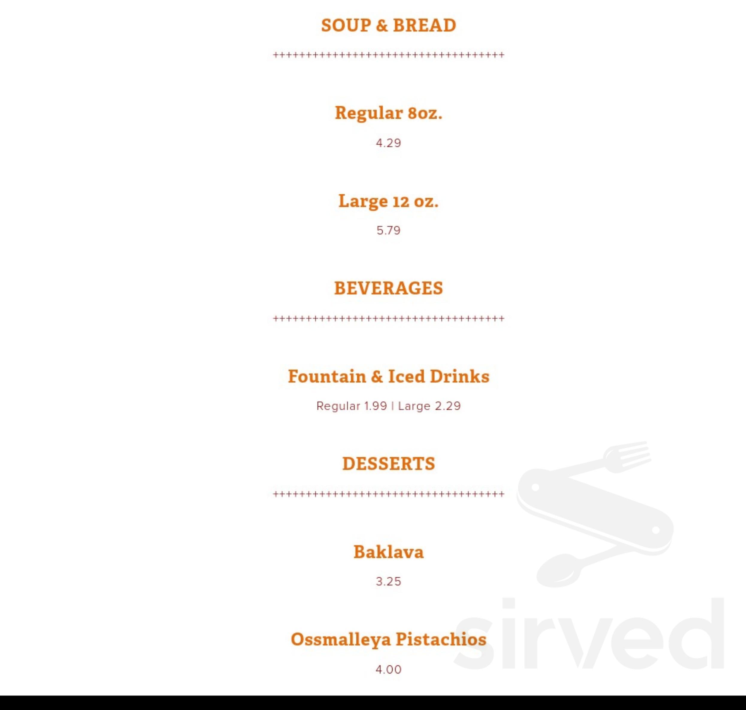 Maza Mediterranean Grill menu in Nashua, New Hampshire, USA