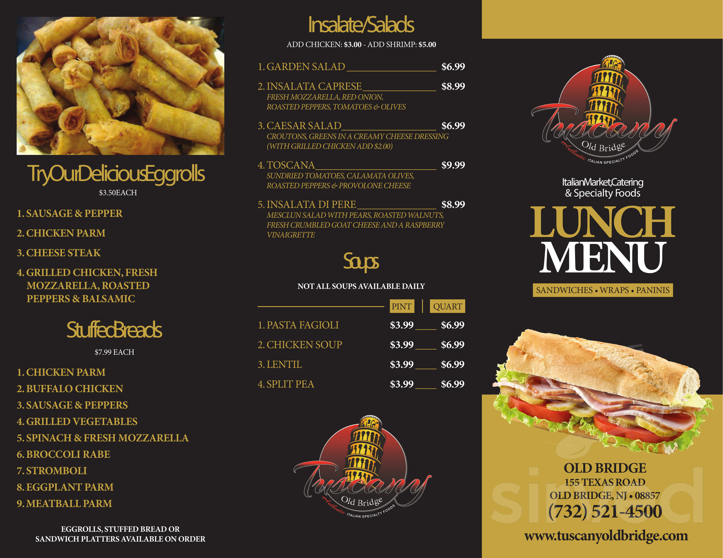 Tuscany Old Bridge Italian Specialty Foods menu in Old Bridge, New ...