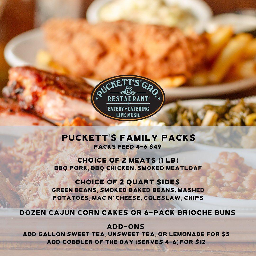 Puckett's Restaurant - Downtown Columbia menu in Columbia, Tennessee, USA