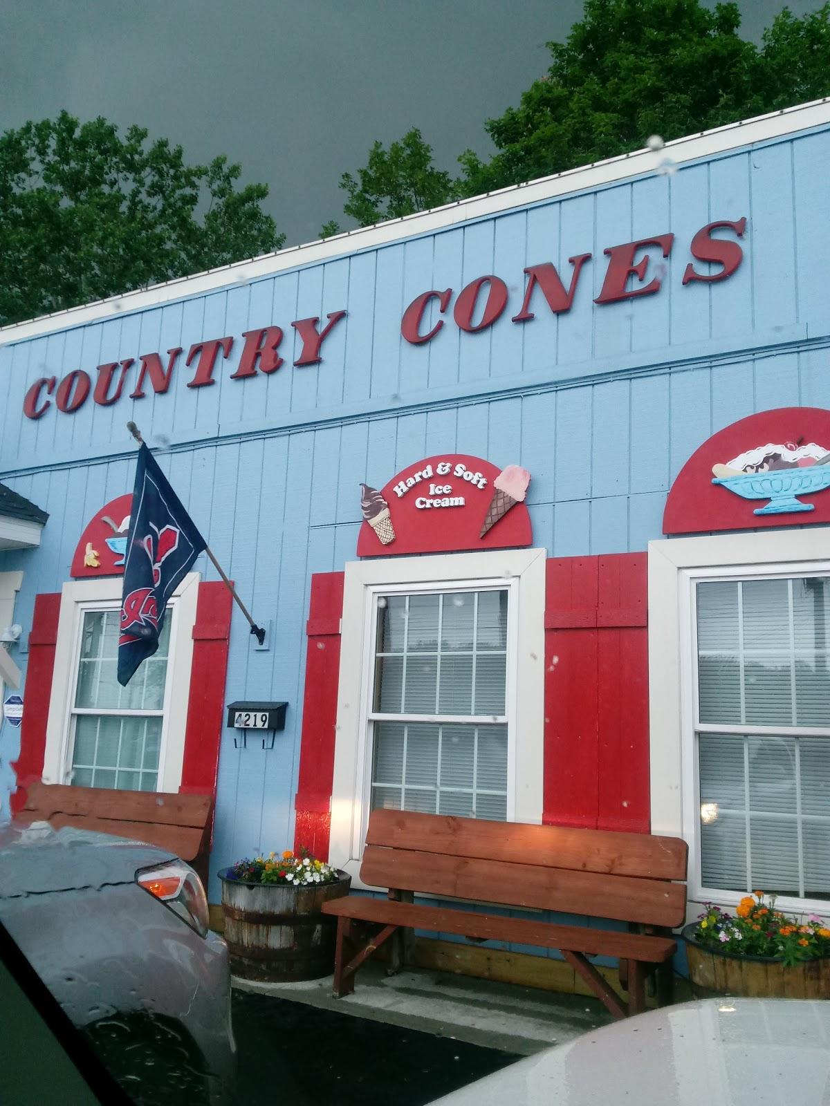 Country Cones menu in Canton, Ohio, USA