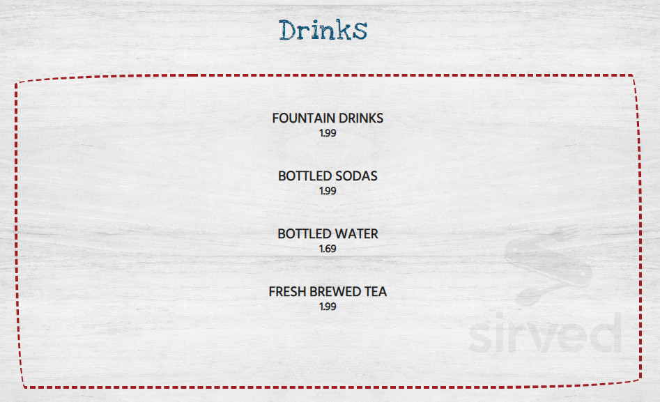 Menu for Caplinger's Fresh Catch - Indianapolis, IN | Sirved