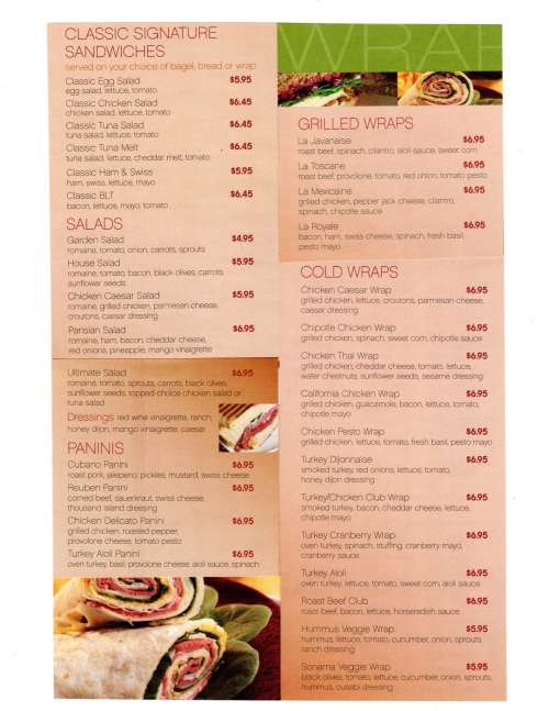 Hot Rize Bagel Cafe menu in Merrimack, New Hampshire, USA