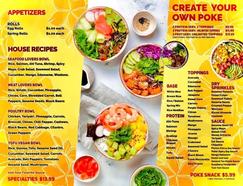 Menu - Hobbs NM's Bowls & Rolls | Sirved
