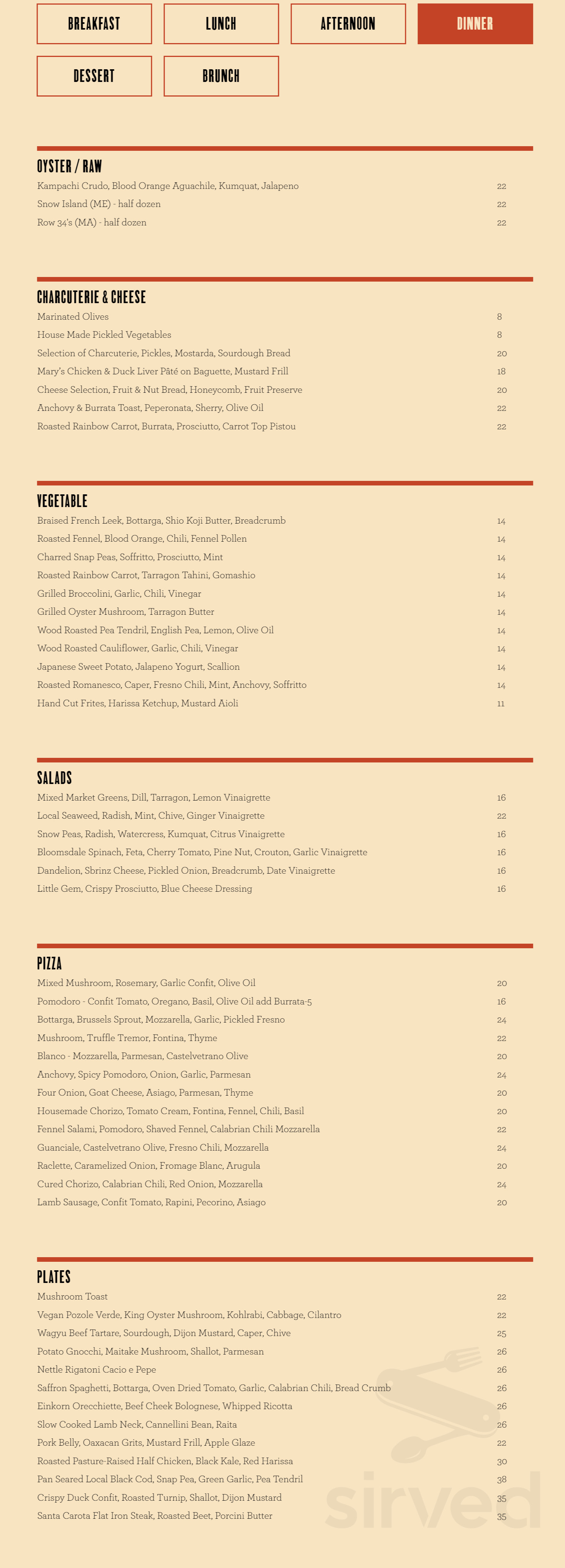 Gjelina menus in Venice, California, United States