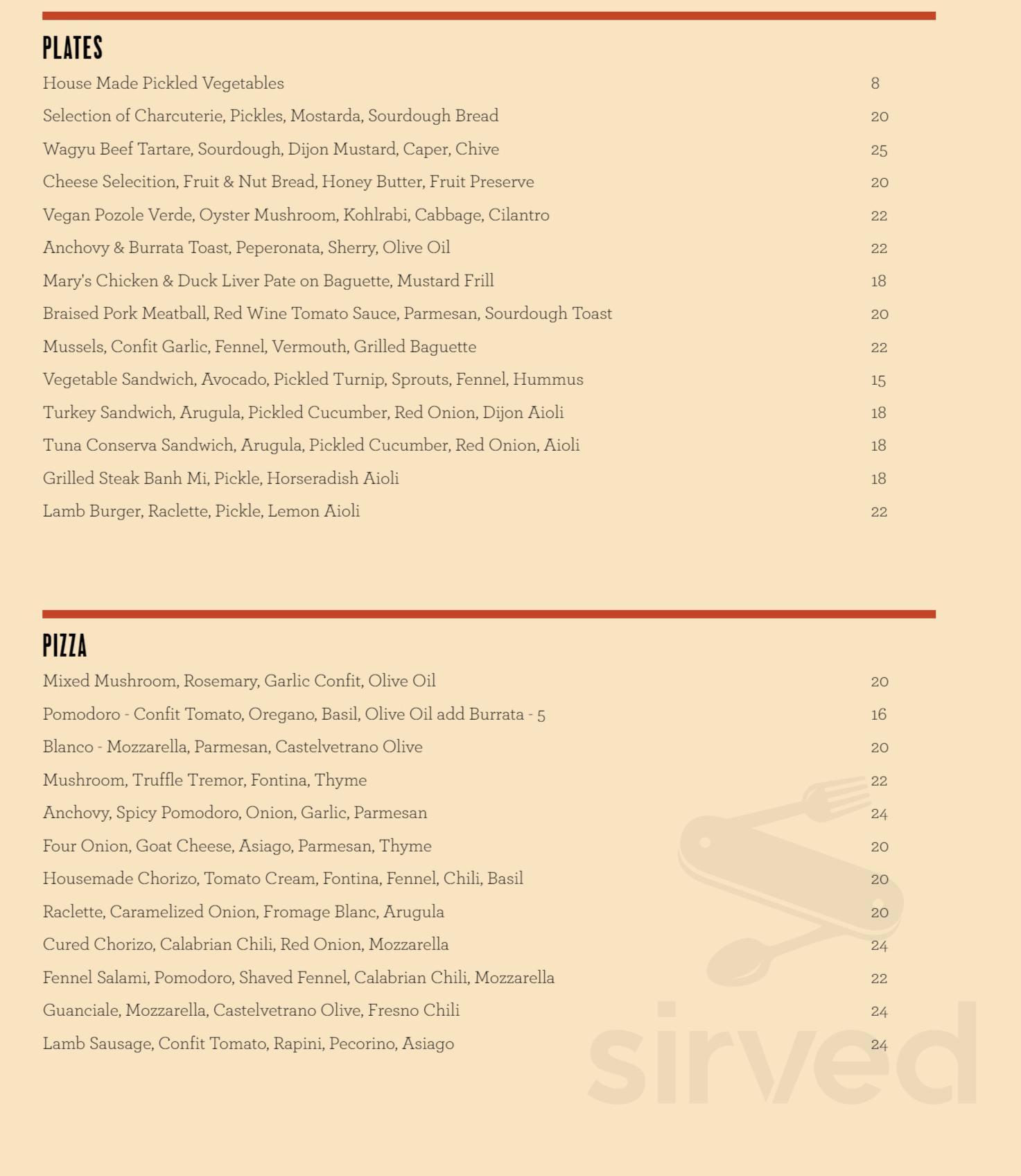 Gjelina menus in Venice, California, United States