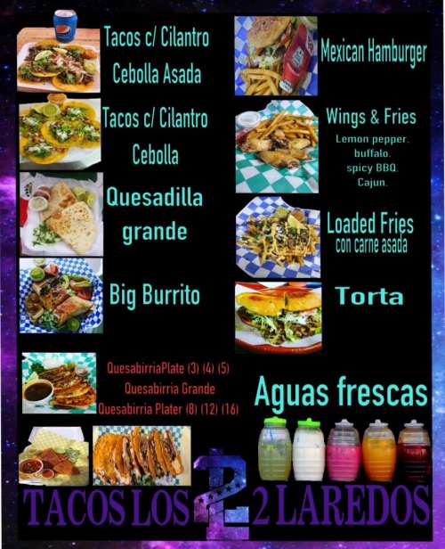 Tacos los 2 laredos menu in New Caney, Texas, USA