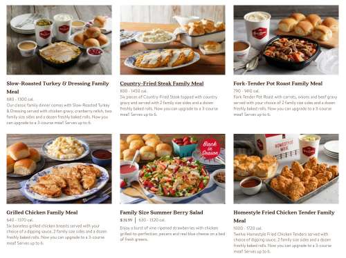 Bob Evans menu in Clearwater, Florida, USA