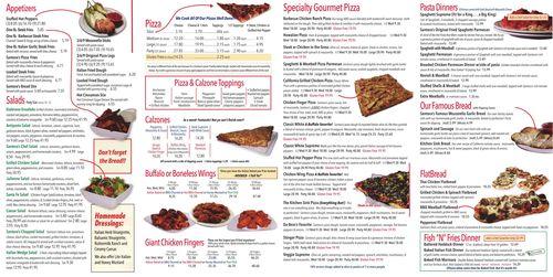 Santora's Pizza Drive-In menu in Depew, New York, USA