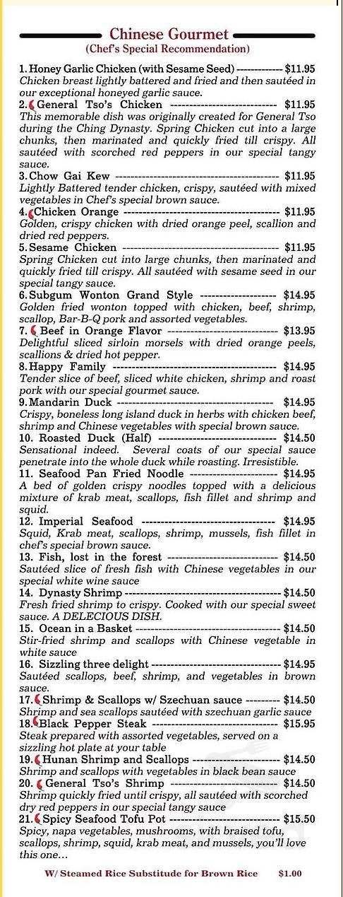 Menu for Golden Leaf Restaurant in Naples, FL | Sirved