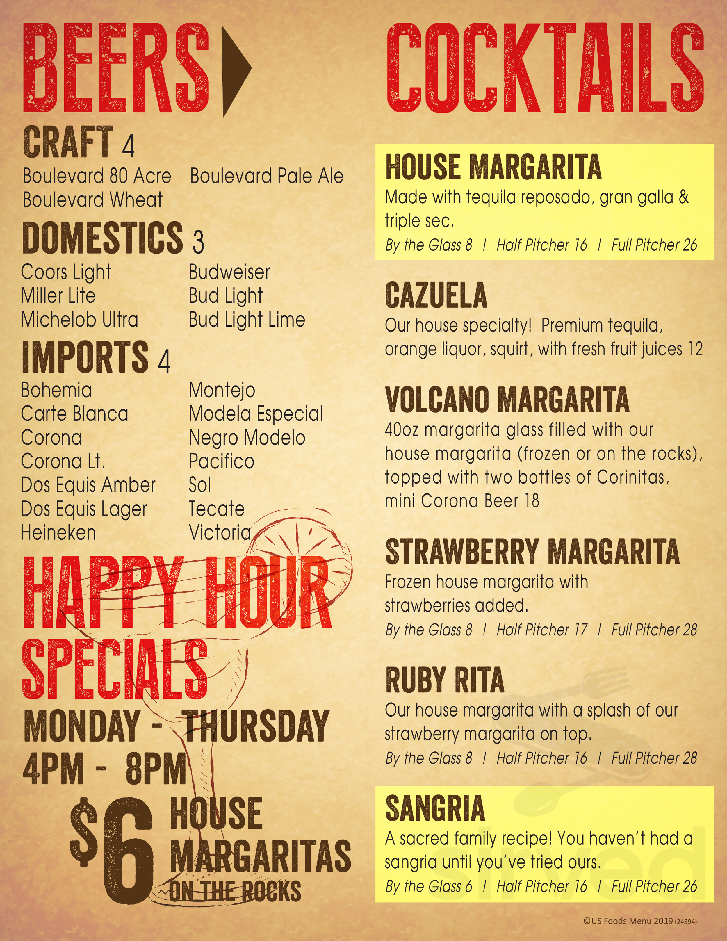 Los Tules menu in Kansas City, Missouri, USA