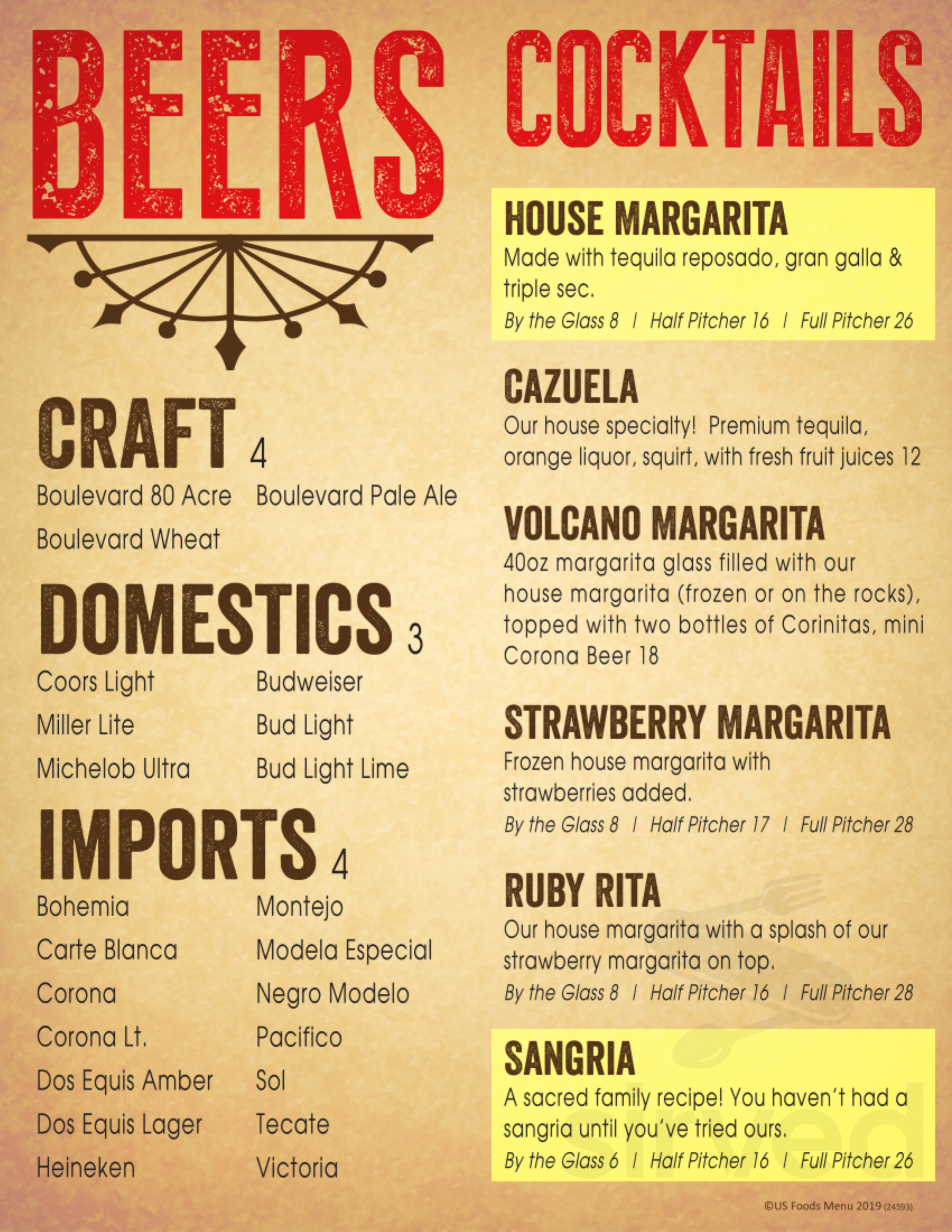 Los Tules menu in Kansas City, Missouri, USA