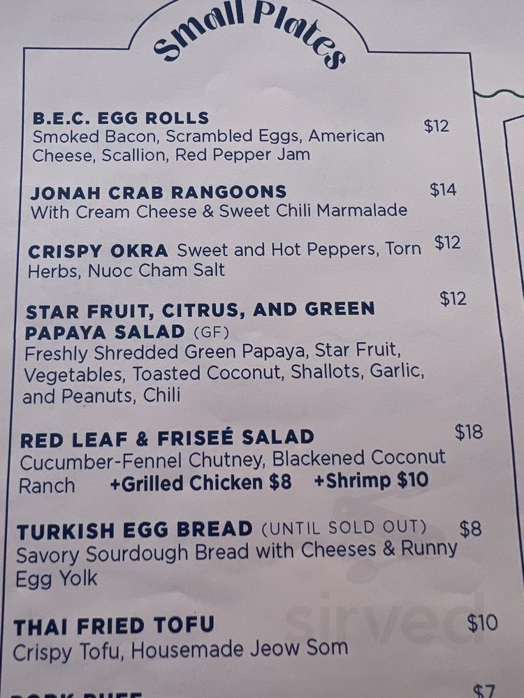 Menu - Atlanta GA's Juniper Cafe | Sirved