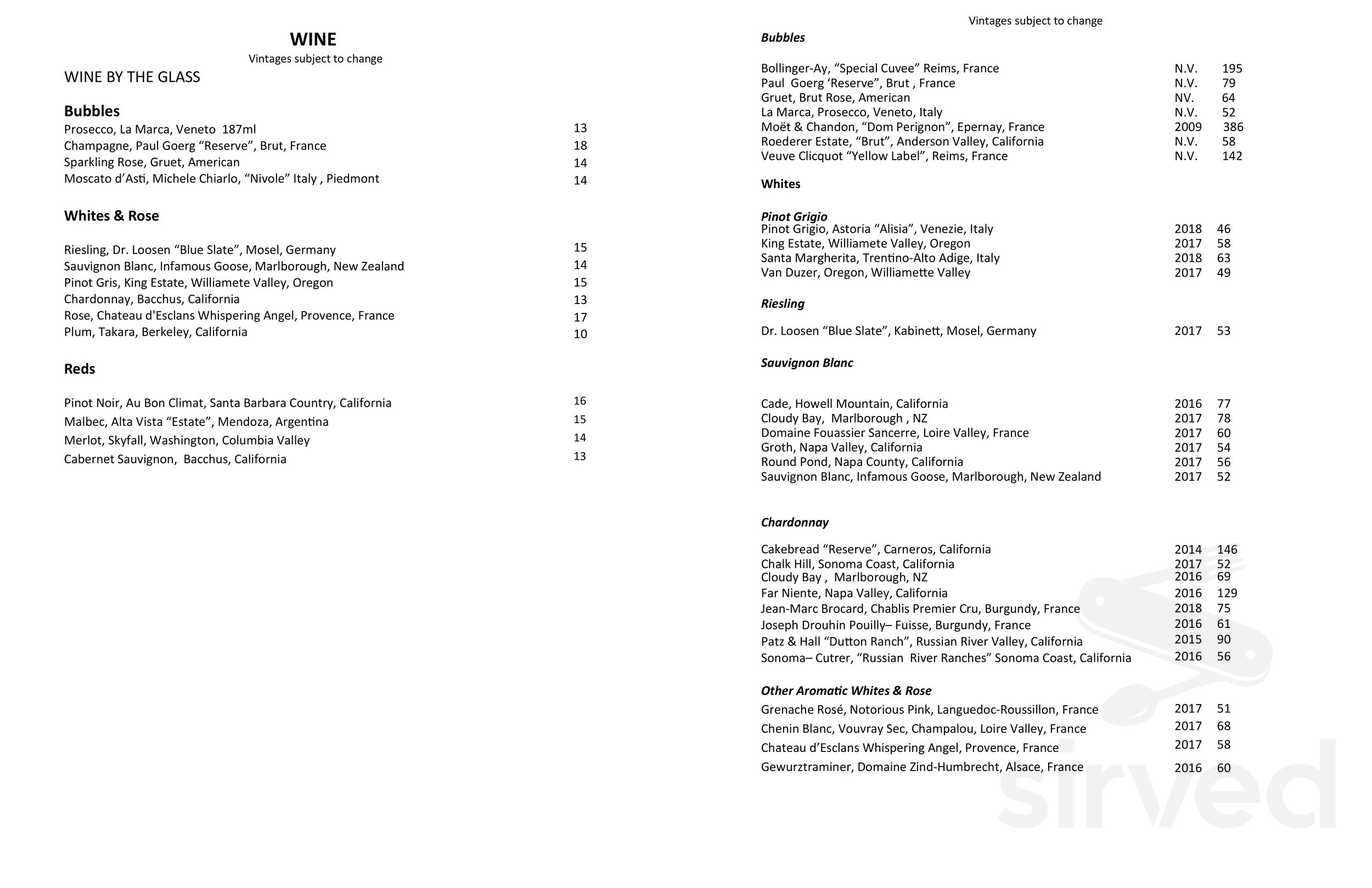 Kuro menus in Atlantic City, New Jersey, United States
