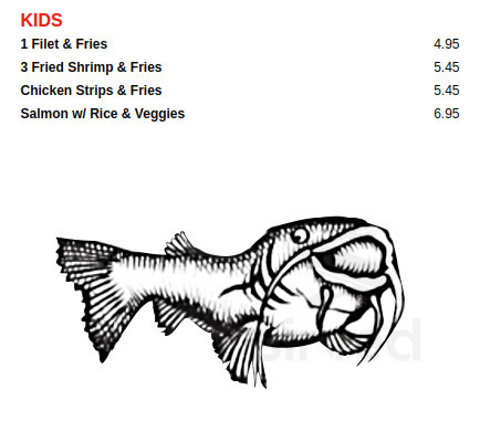 Fish Shack menu in Richardson, Texas, USA