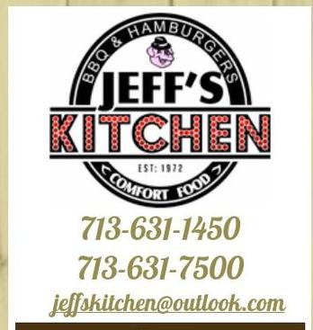 Menu for Jeff's Kitchen in Houston, TX | Sirved
