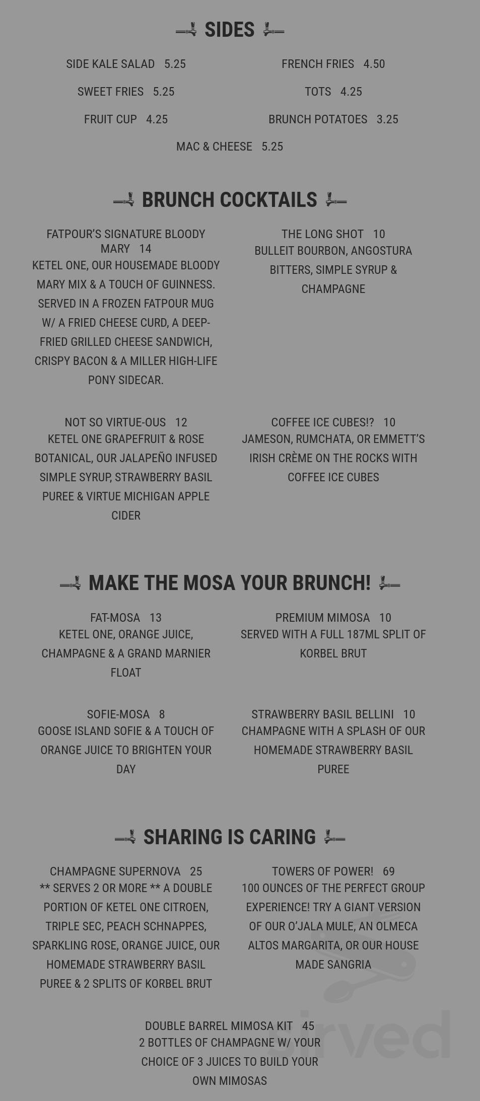 Fatpour Tap Works - McCormick menu in Chicago, Illinois, USA