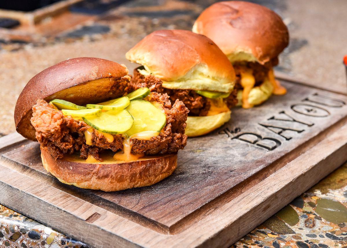 The Bayou menu in Bethlehem, Pennsylvania, USA