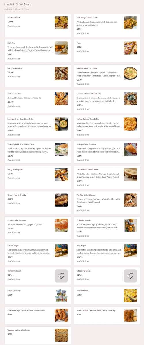 Nat's Place menu in Chillicothe, Illinois, USA