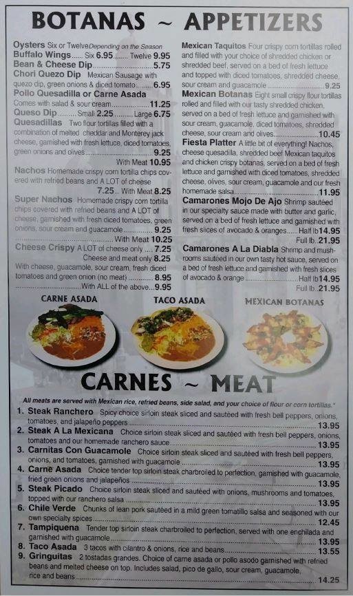 Don Pablo's Mexican Family Restaurant menus in Fergus Falls, Minnesota ...