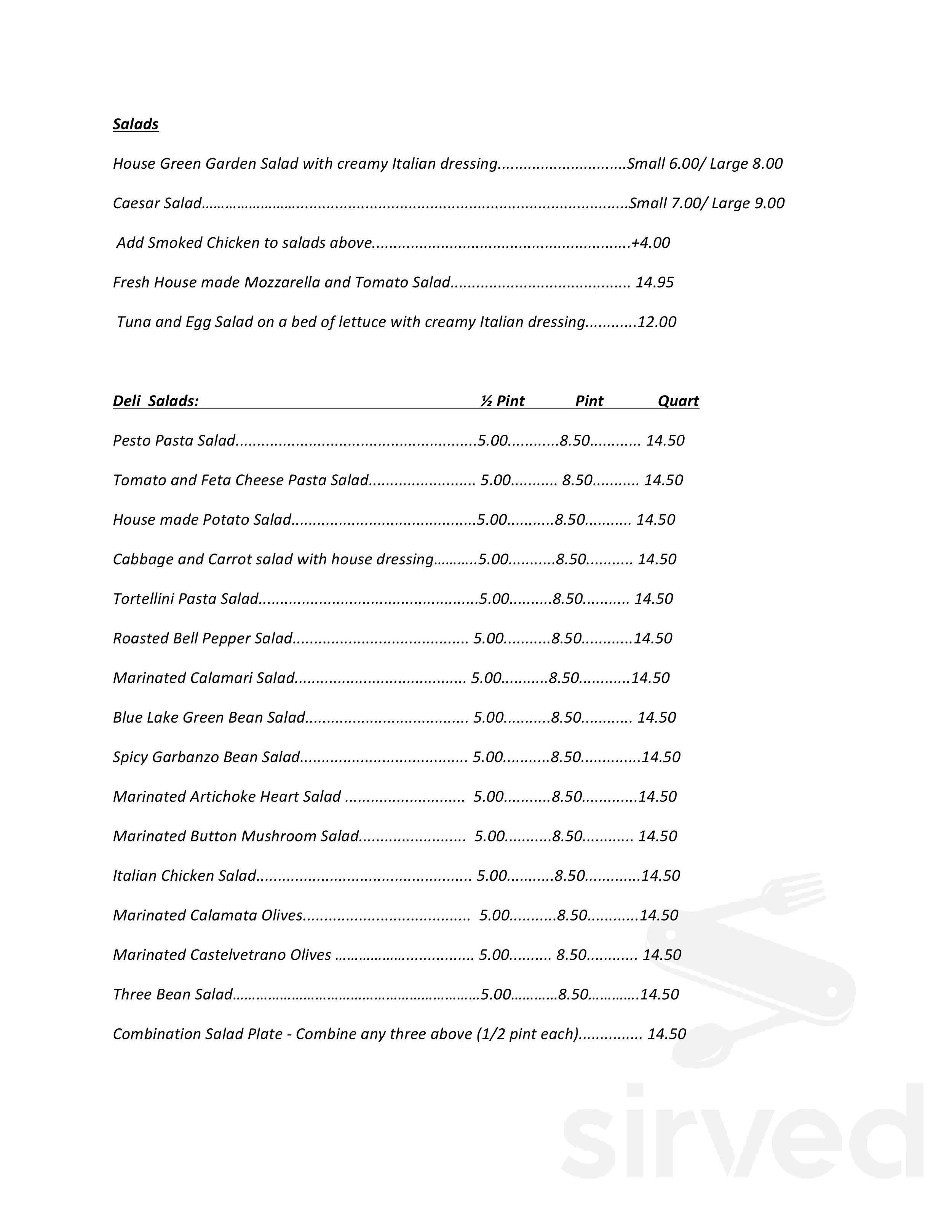 Cafe Citti menus in Santa Rosa, California, United States