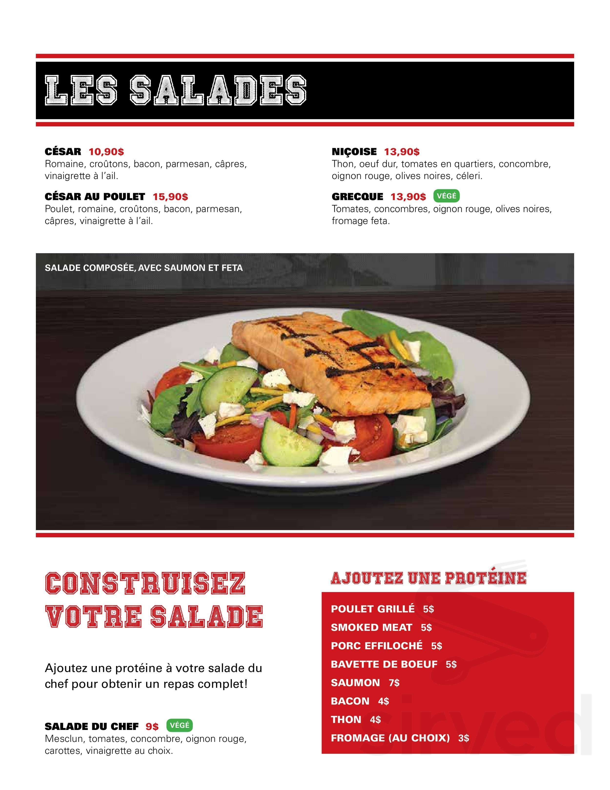 Restaurant Le Caucus Chambly menus in Chambly, Quebec, Canada
