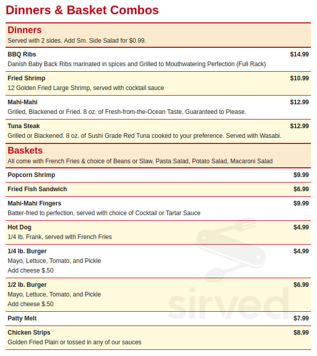 Ryan's Subs And Sports Grill menu in Punta Gorda, Florida, USA