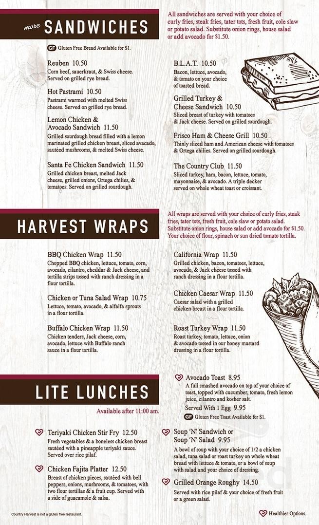 Country Harvest Restaurant Newbury Park menu in Newbury Park ...