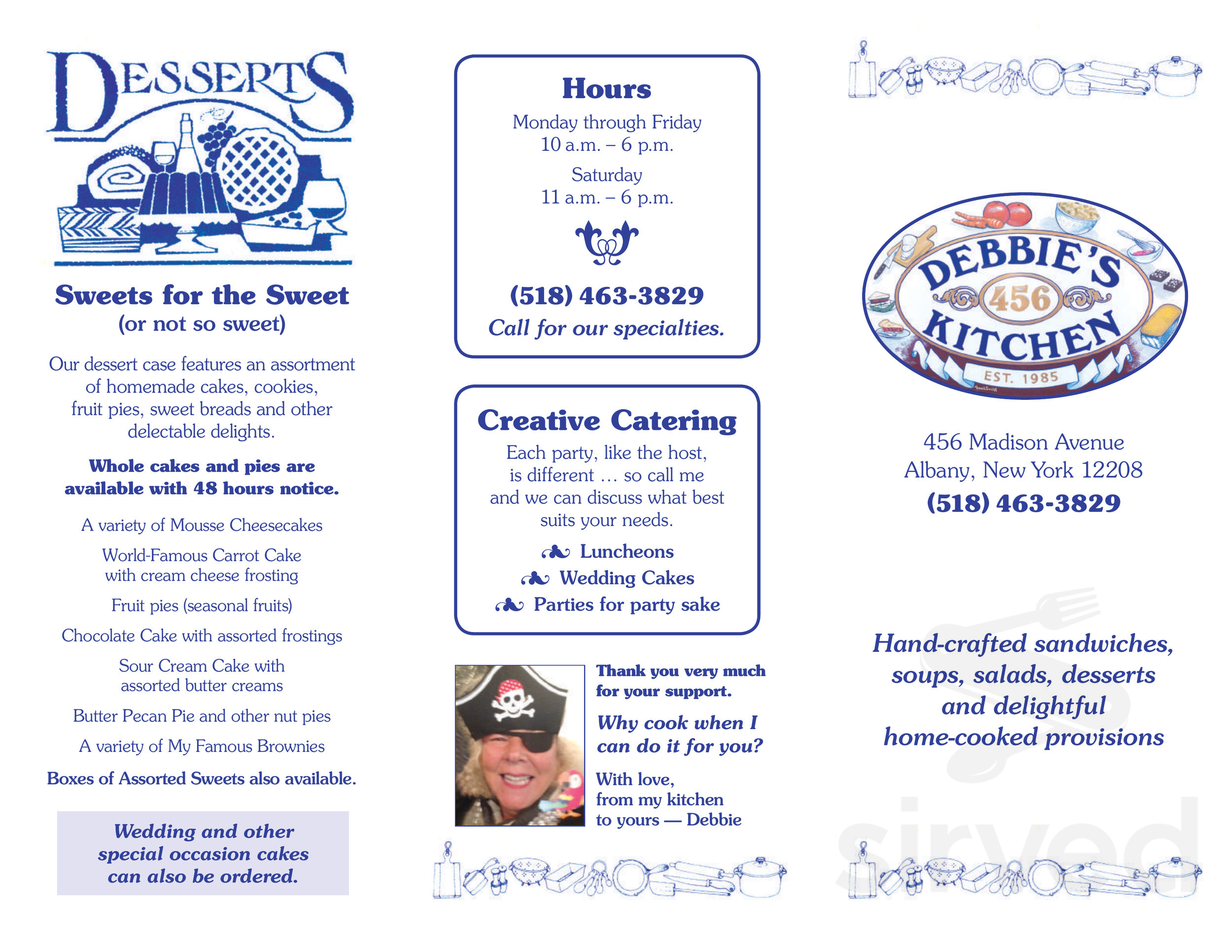 Debbies Kitchen menu in Albany, New York, USA