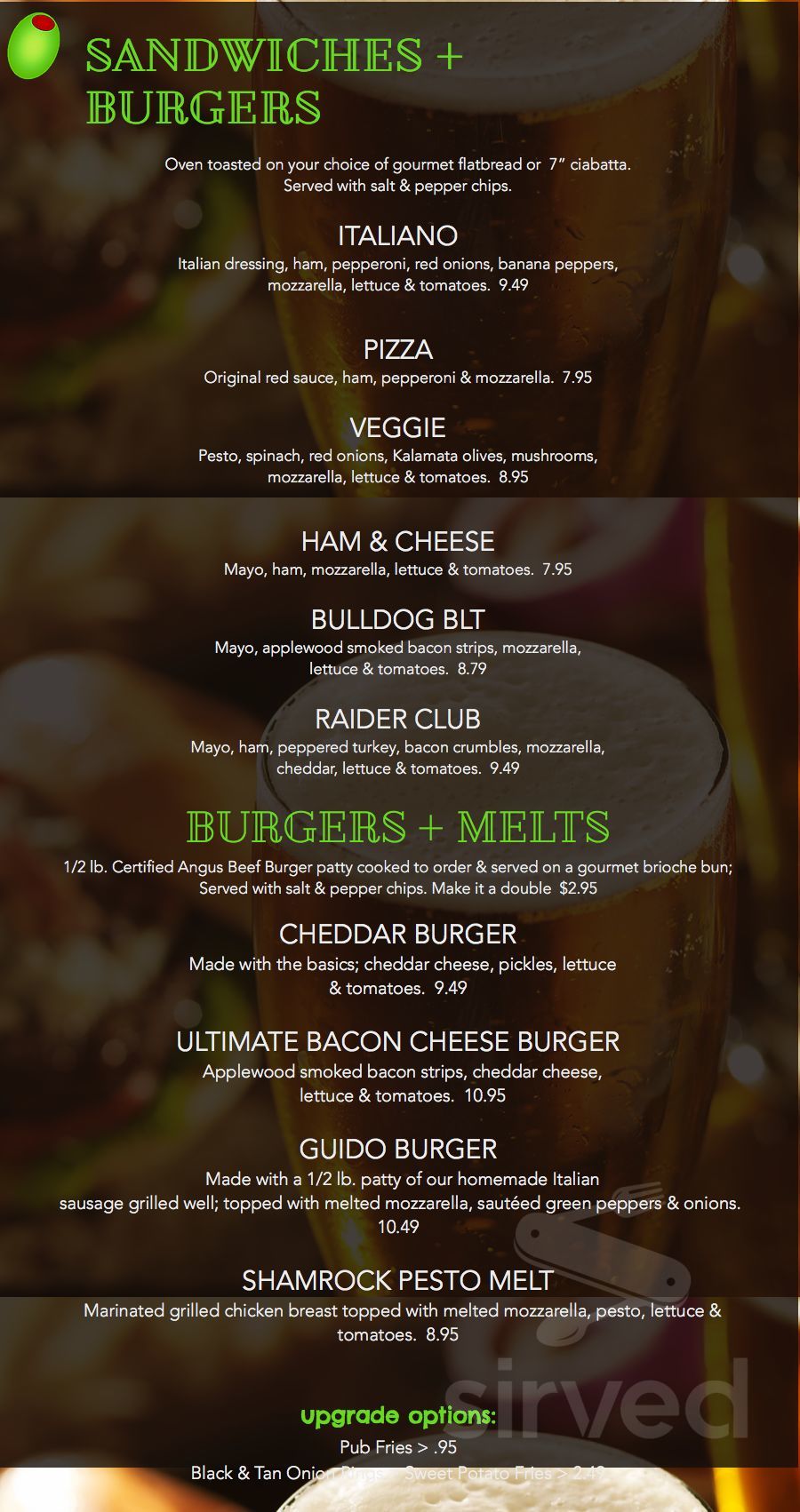 Olivera's Restaurant menu in Ionia, Michigan, USA