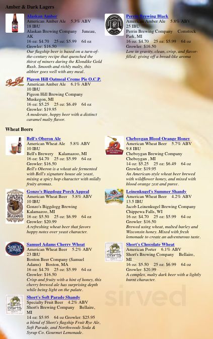 Olivera's Restaurant menu in Ionia, Michigan, USA