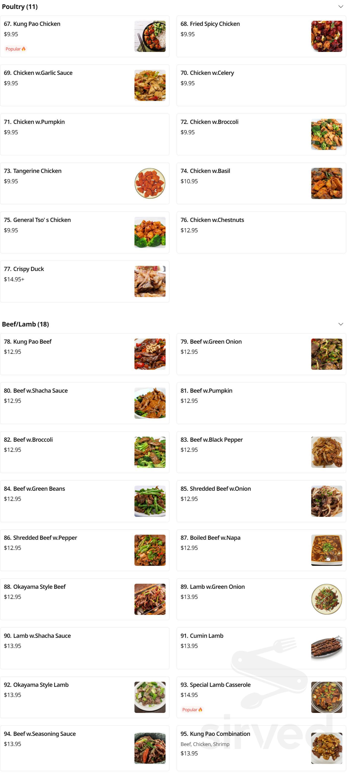 Hometown Restaurant menu in Irvine, California, USA