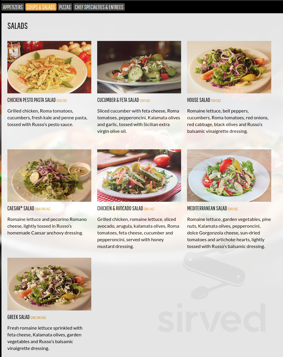 Russo's New York Pizzeria menus in Katy, Texas, United States
