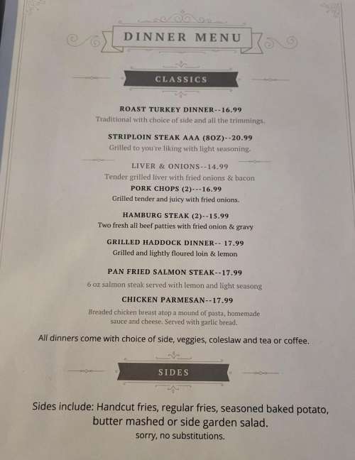 The Miner's Daughter restaurant and Bakery menu in Sydney Mines, Nova ...