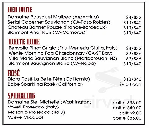 The Old Monk menu in Dallas, Texas, USA