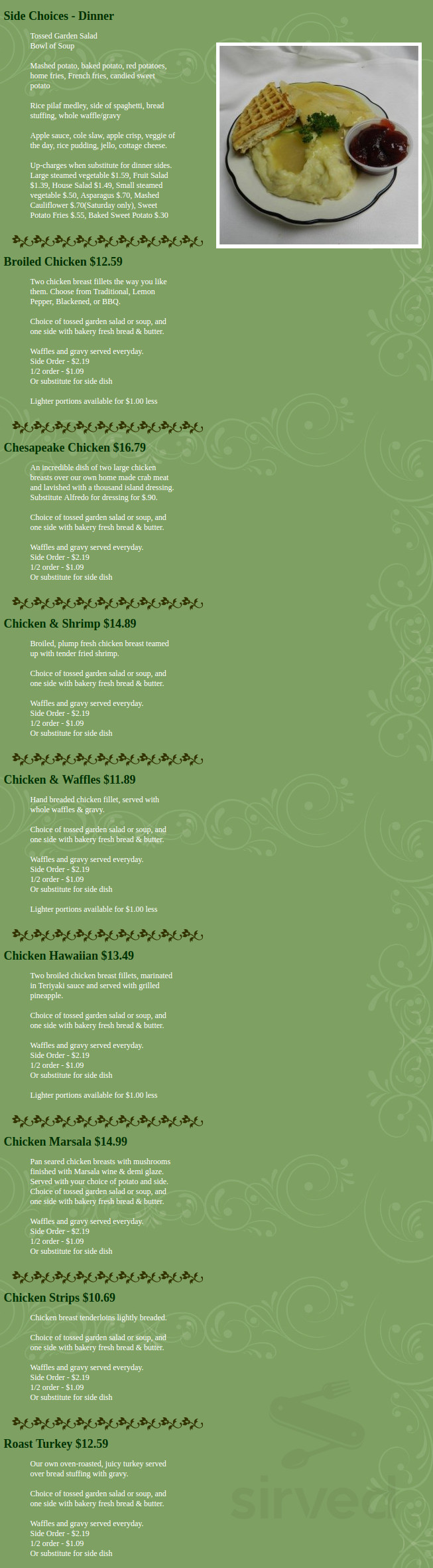 Dream Restaurant menus in Hollidaysburg, Pennsylvania, United States