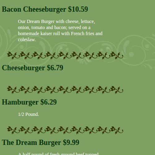 Dream Restaurant menu in Hollidaysburg, Pennsylvania, USA