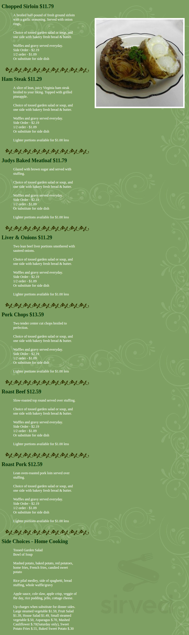 Dream Restaurant menu in Hollidaysburg, Pennsylvania, USA