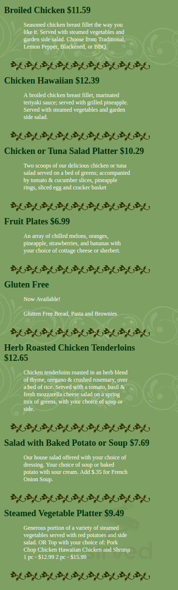 Dream Restaurant menu in Hollidaysburg, Pennsylvania, USA