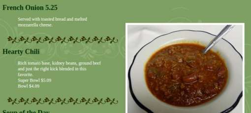Dream Restaurant Menu - Hollidaysburg, Pennsylvania | Sirved