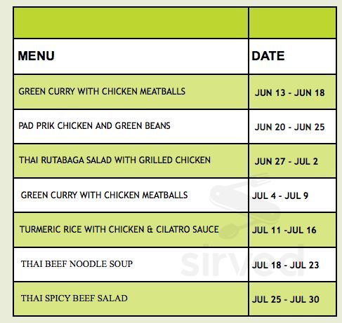 Suwanna Thai Cafe menus in Juneau, Alaska, United States