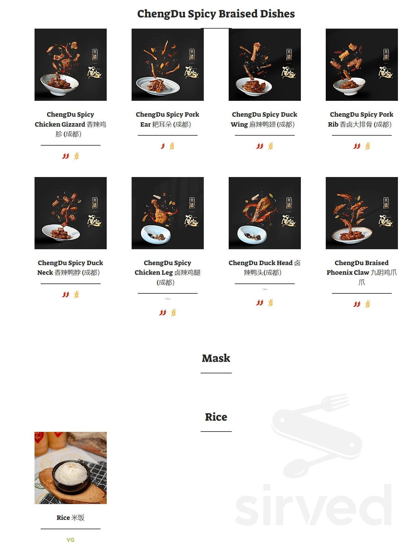 Menu - Chicago IL's Da Mao Jia ??? | Royal Highness Zhu ?? | A Place b ...