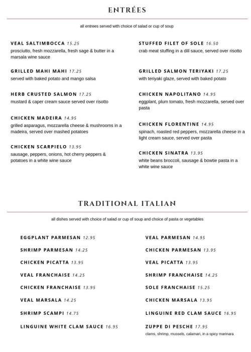 Brick & Brew menu in Franklin, New Jersey, USA